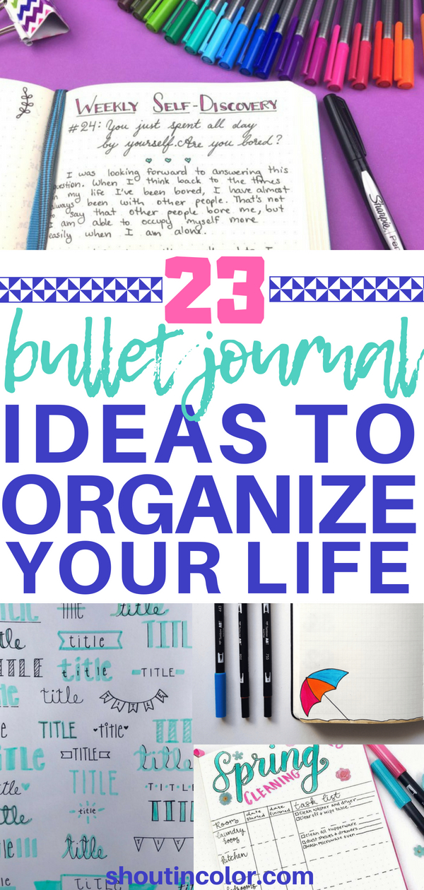 23 Bullet Journal Ideas To Keep Your Life Organized - Shout In Color