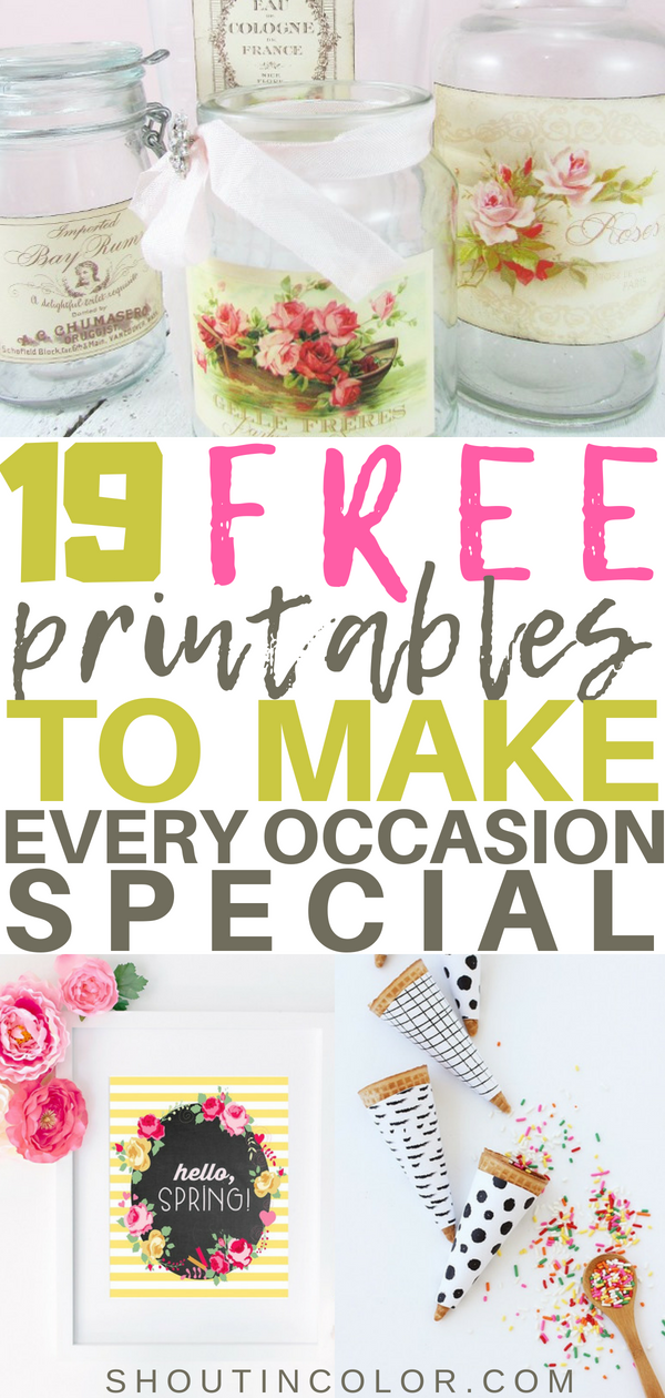 Free Printables to make every occasion special - Shout In Color